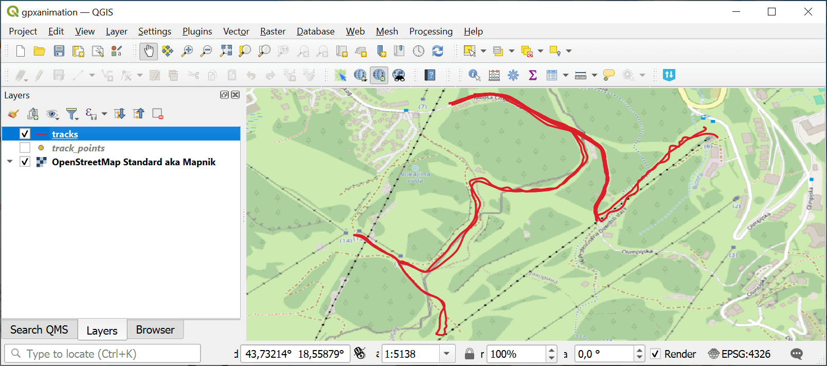 3.2.26. GPS track animation for Social Media — NextGIS 1.12 documentation